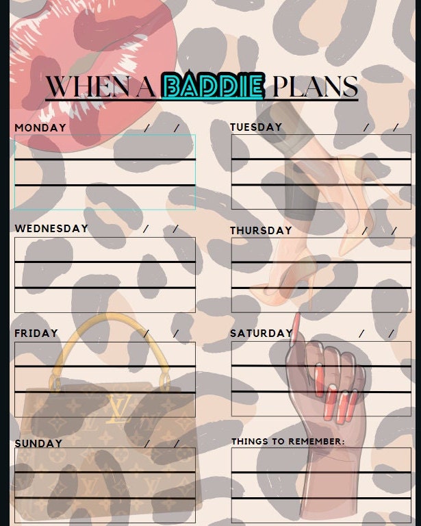 Weekly Planner Baddie Edition - Etsy
