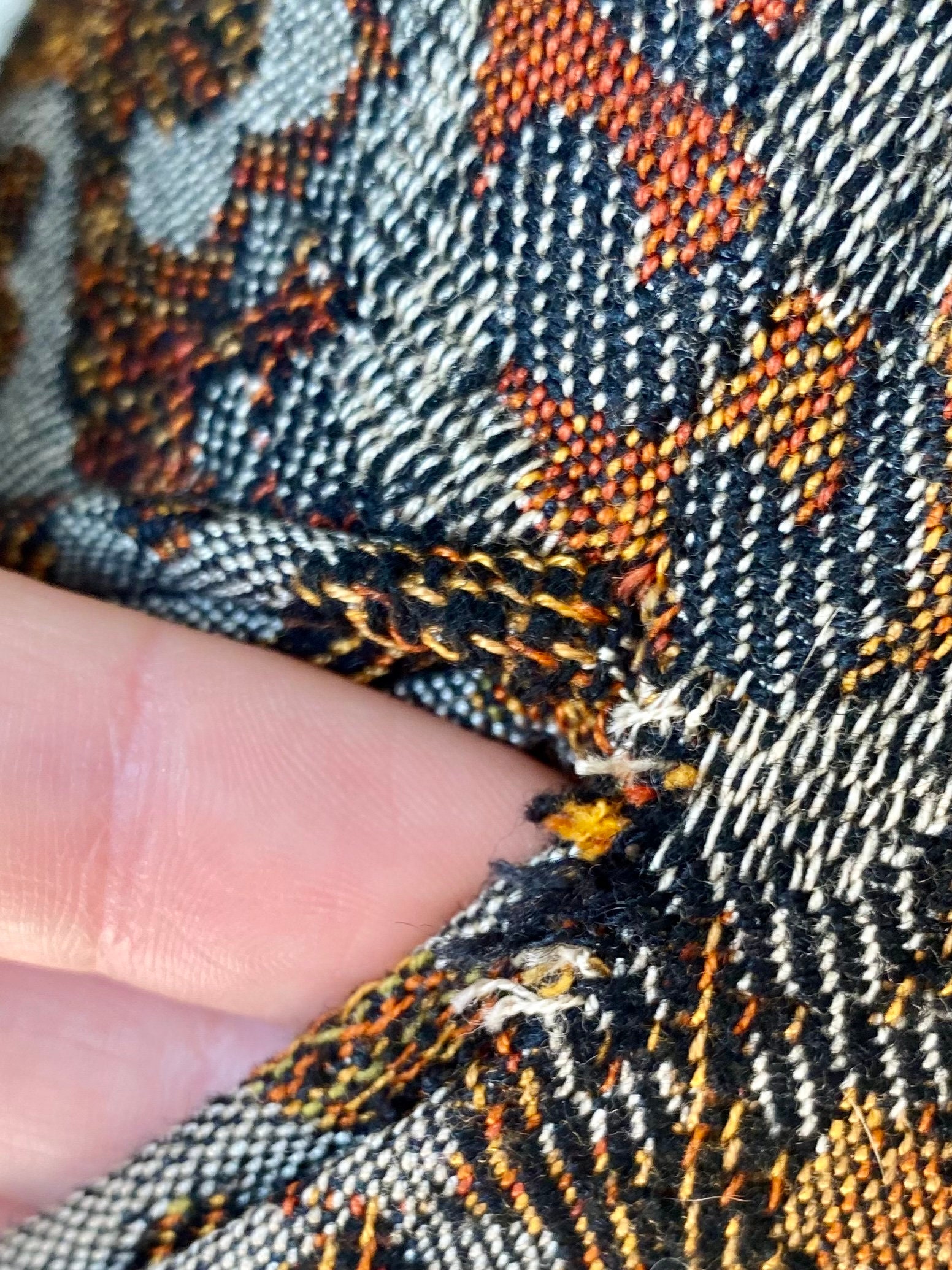 Vintage 1960s Tapestry Brocade Carpet Coat W Faux Fur Trim Attached ...