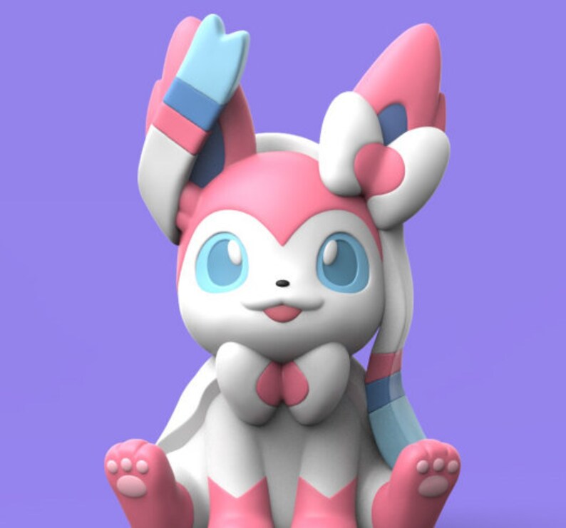 Archivo STL del modelo Sylveon Modelo imprimible en 3D - Etsy México