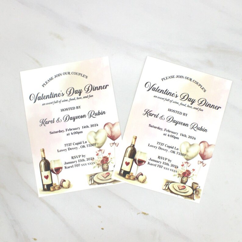 Valentine's Day Invitations, Galentine's Day Invitations, Printed ...