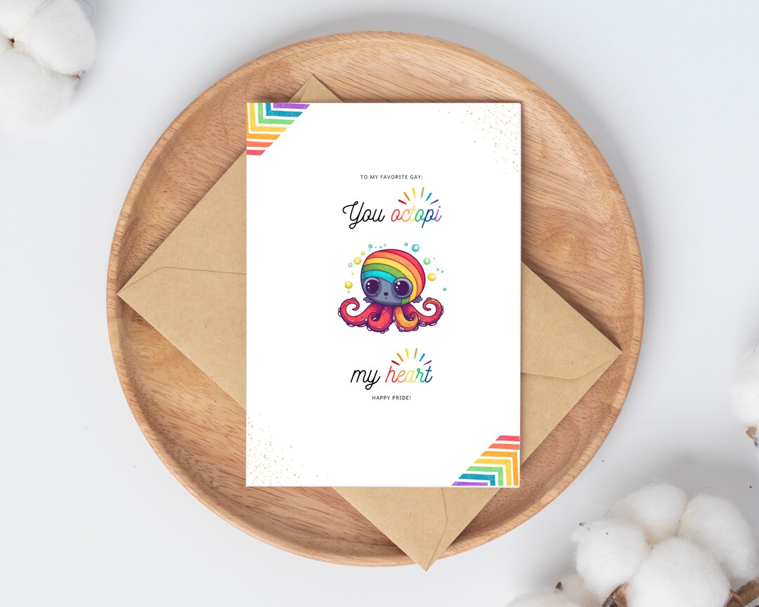 Rainbow Pride Printable Card | Instant Download Printable Card | LGBTQ ...