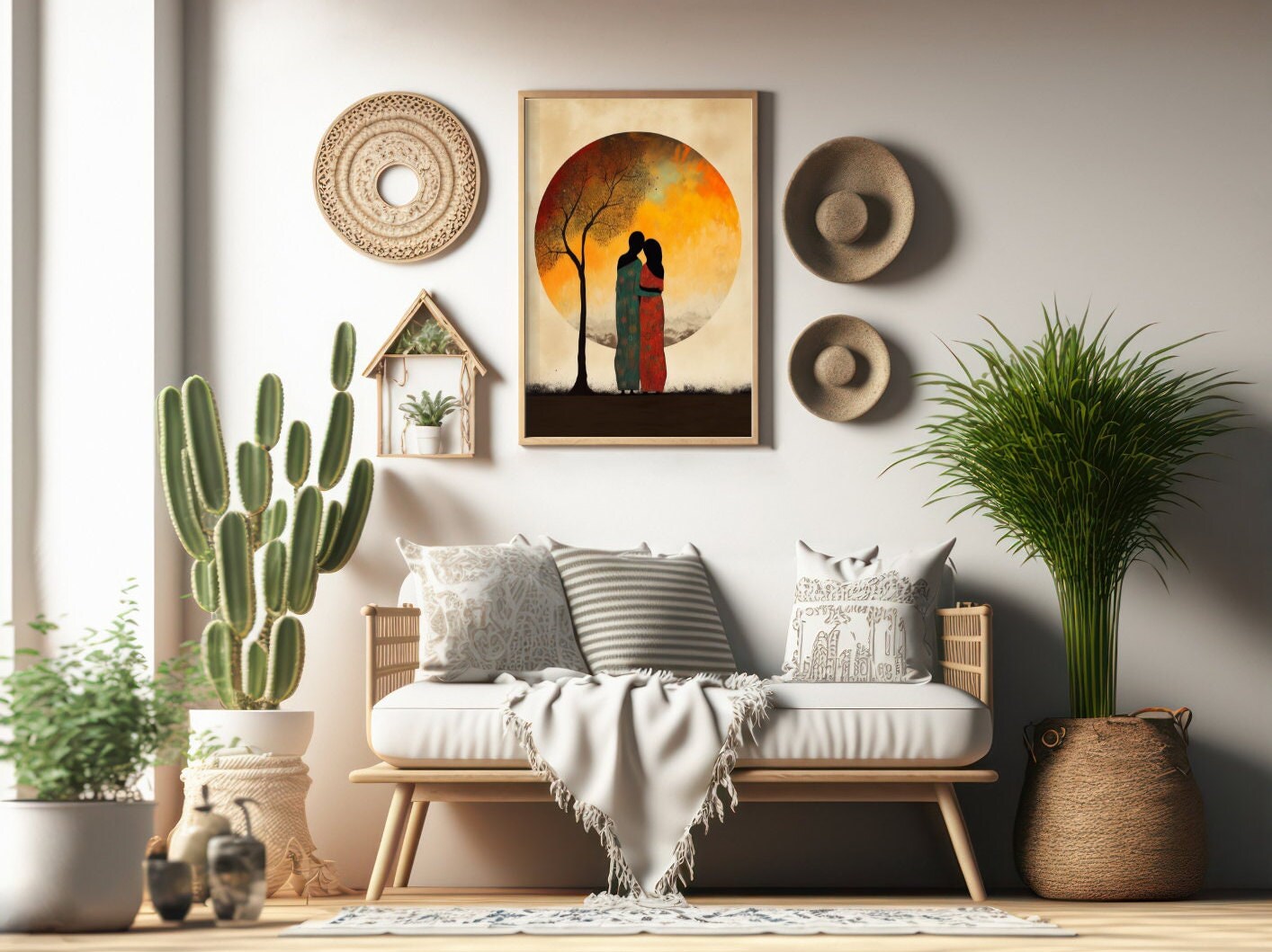 Set of 3 Sapphic Boho Wall Prints | LGBT Wlw Vintage Sapphic Home Art ...