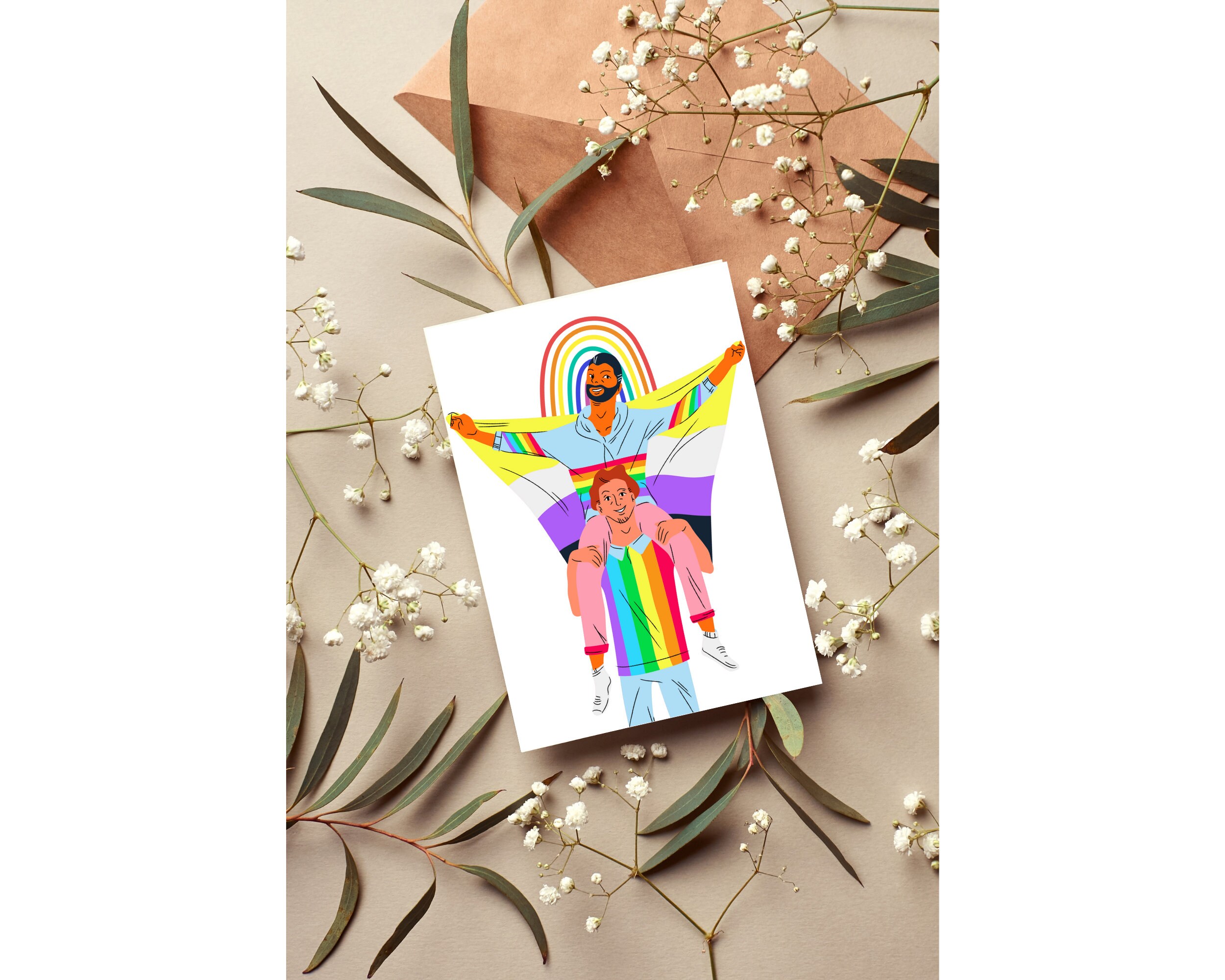 Set of 10 Printable Lgbt Art Pride Cards Cartoon Queer - Etsy