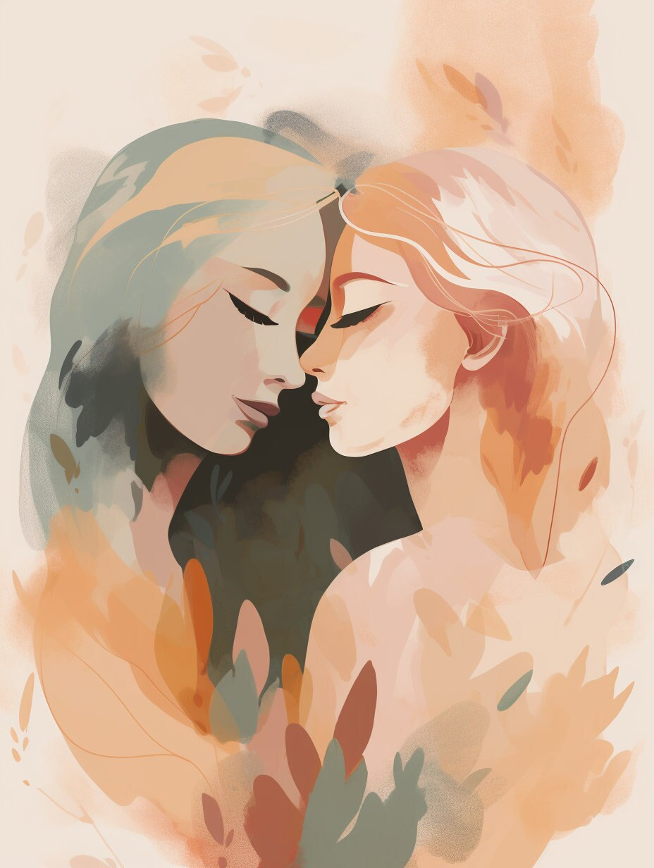 Lesbian Wall Art Prints Set of 3 LGBT Wlw Vintage Sapphic - Etsy