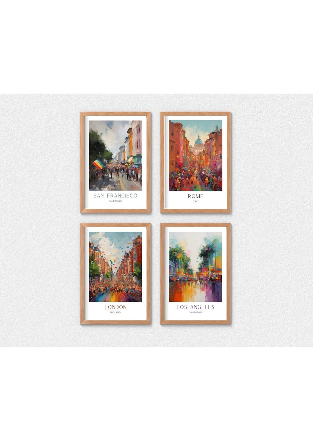Set of 5 Pride Prints, Subtle Queer Art, Lesbian Art Print, Pride ...