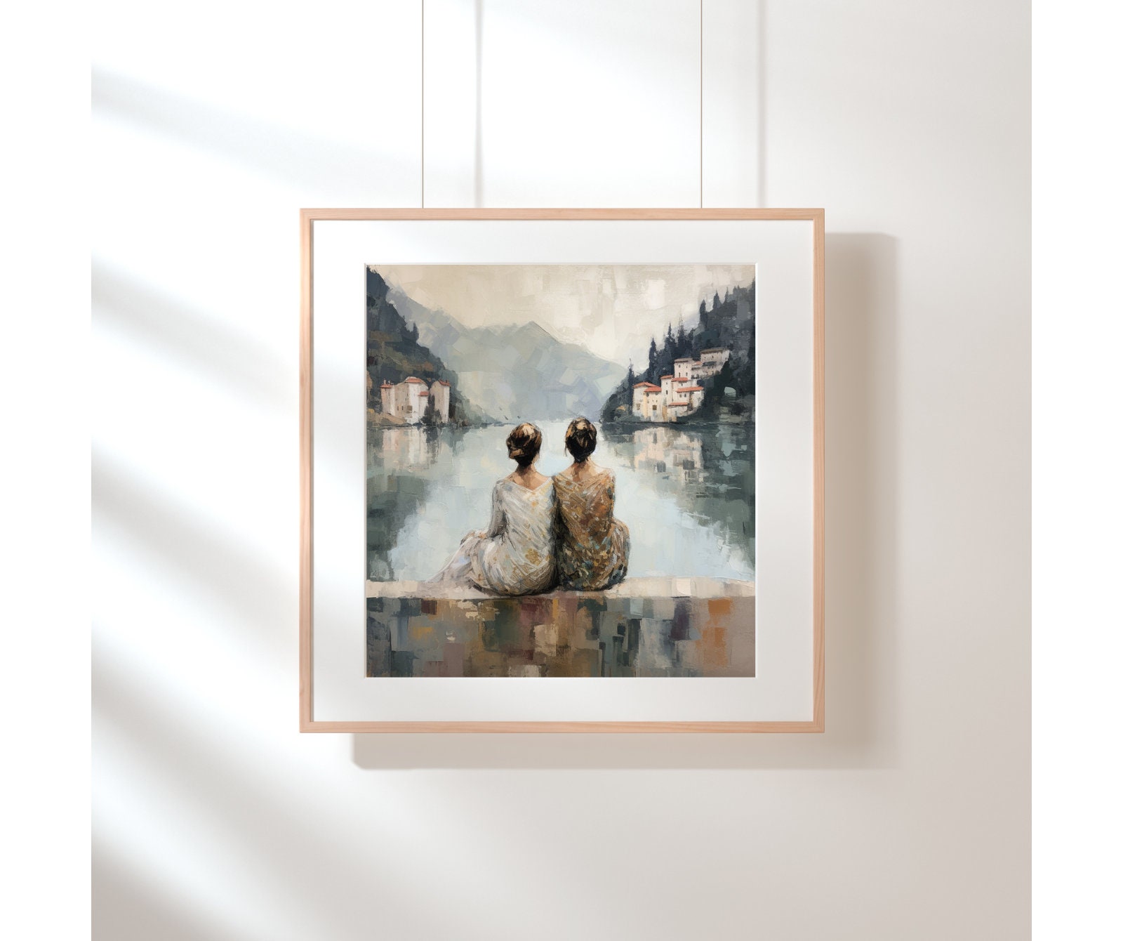 Sapphic Impressionist Style Wall Art Prints | LGBT Wlw Vintage Paint ...
