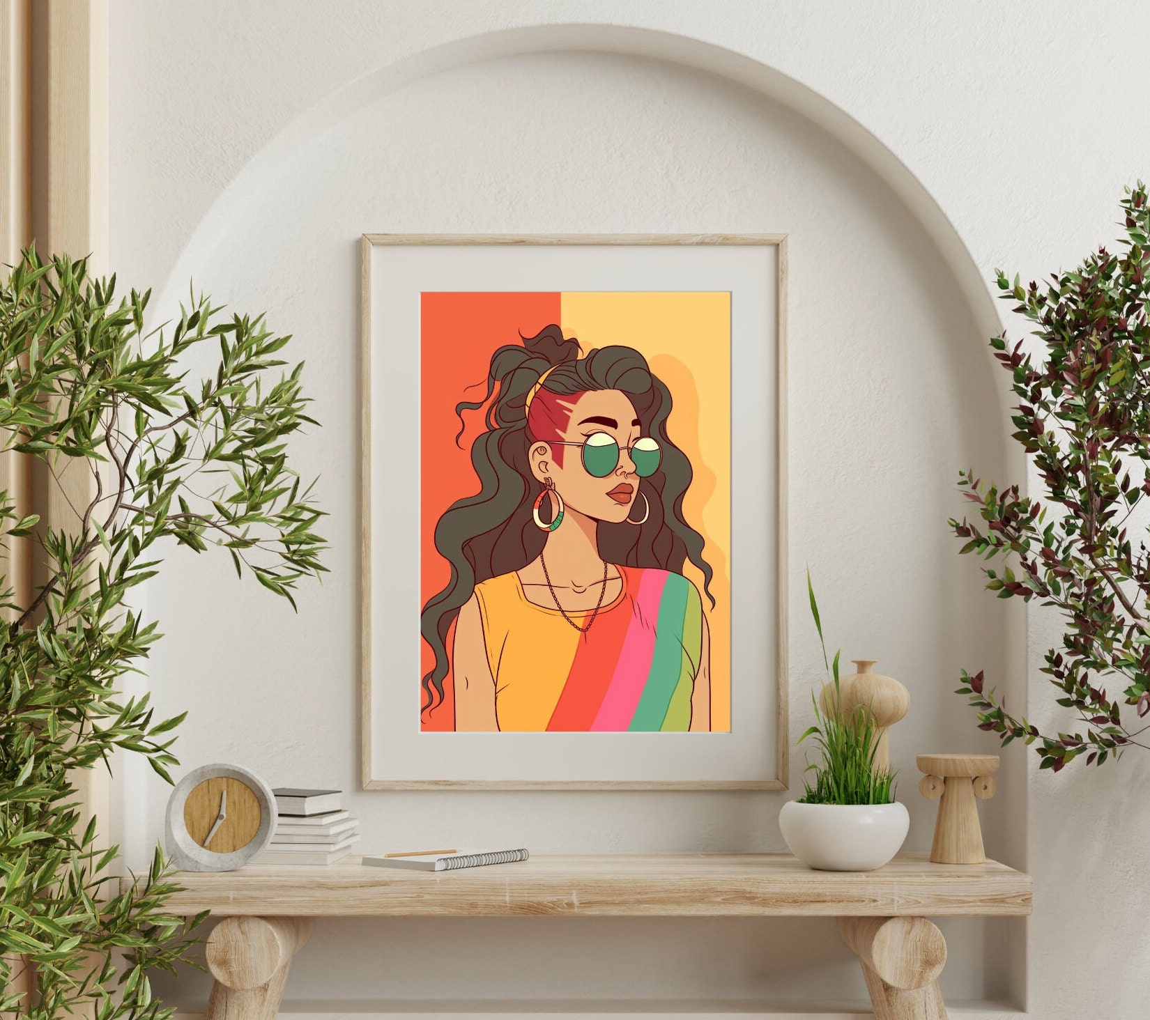 Set of 3 Lesbian Retro Modern Abstract Wall Print WLW Femme - Etsy