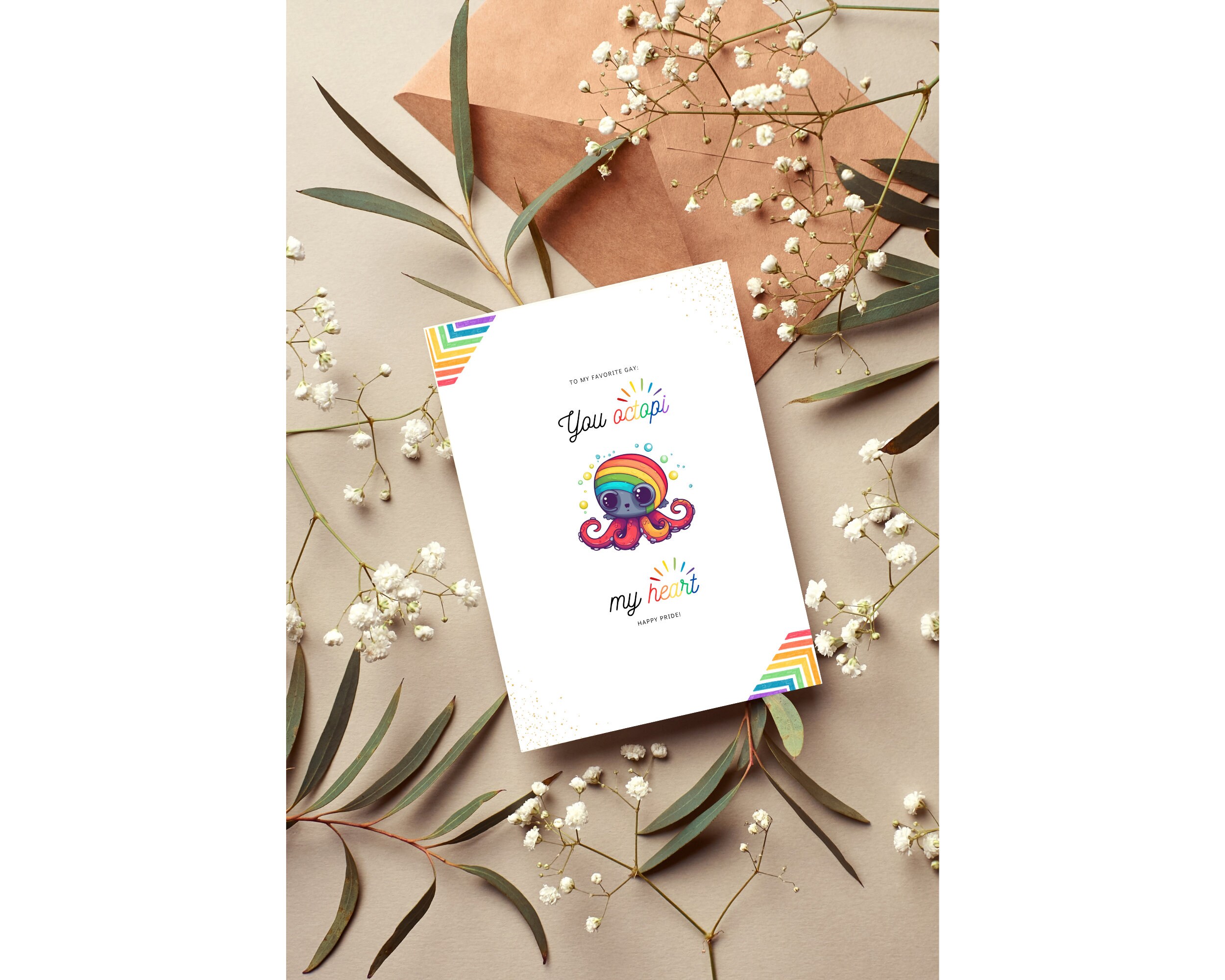 Rainbow Pride Printable Card | Instant Download Printable Card | LGBTQ ...