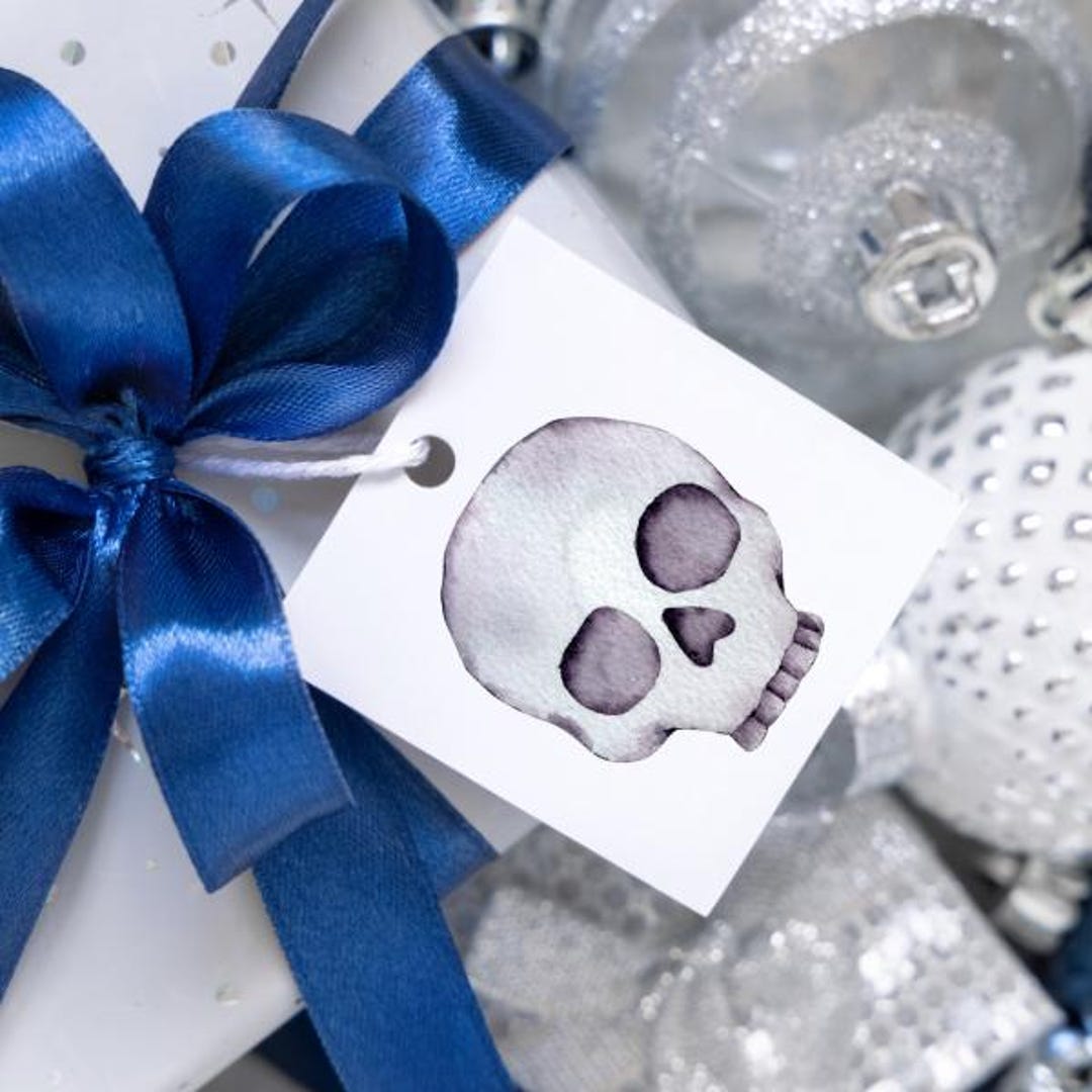 Gift Tags, Hostess Gift Tags, Skeleton Gift Tags, Handcrafted Fall Gift ...