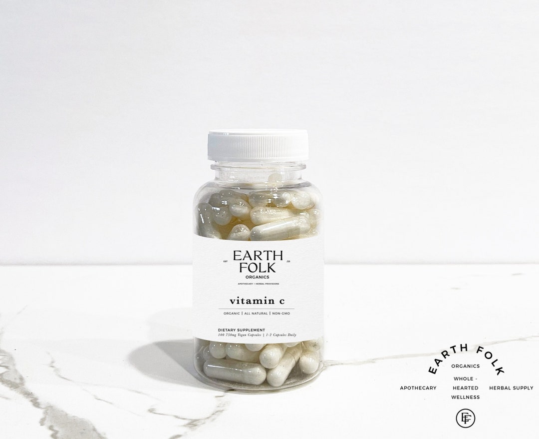 Pure Vitamin C Capsules, 750mg Vegan Capsules, FREE Shipping, No ...