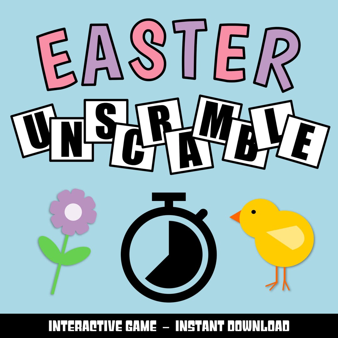 Easter Word Unscramble Game | Easter Day Game | Easter Game | Fun Word ...