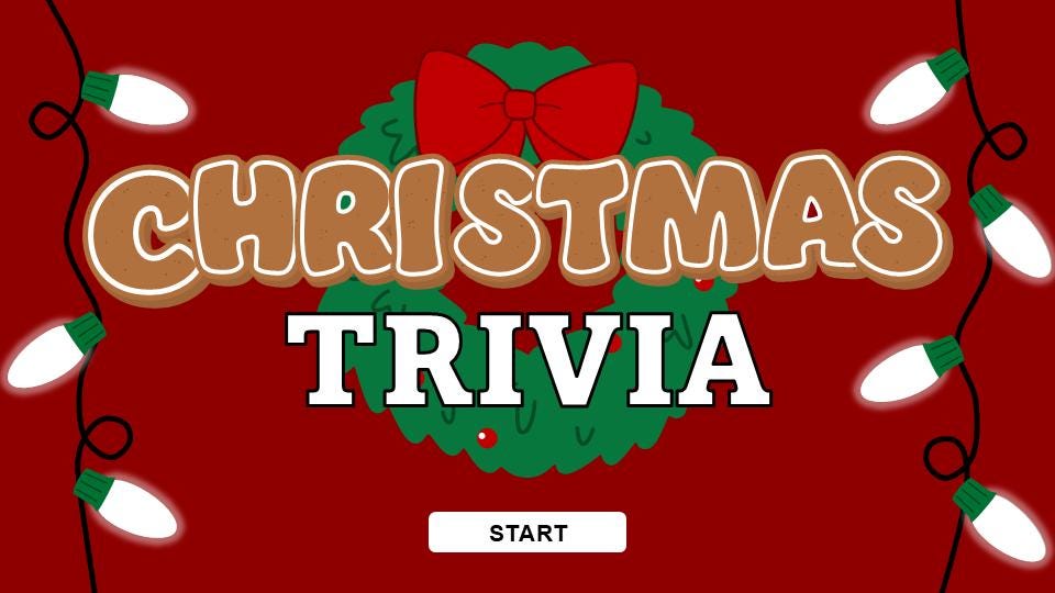 Christmas General Trivia Game | Festive Game | Virtual Christmas Game ...