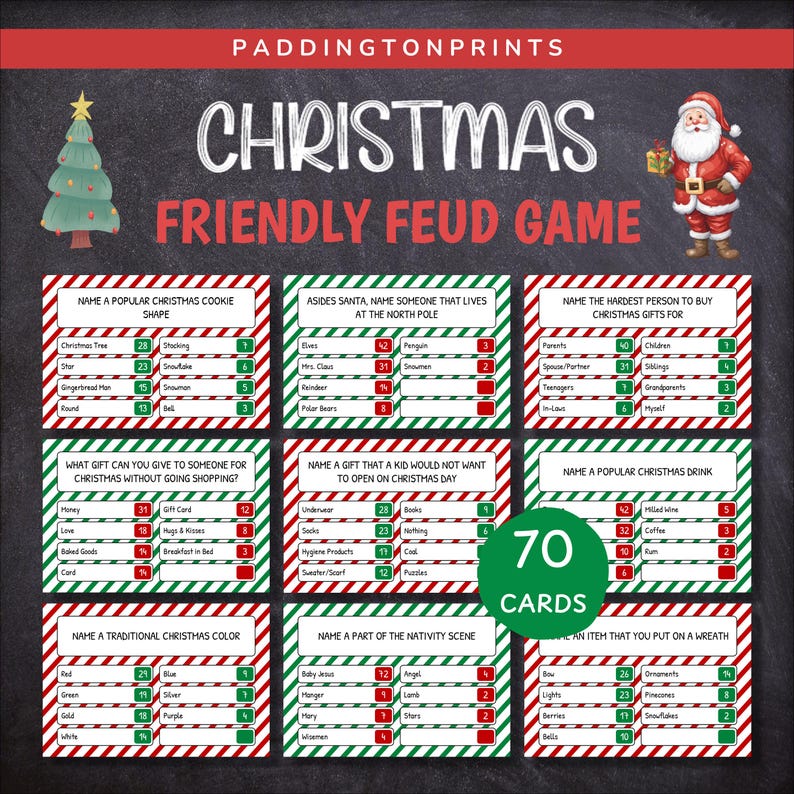 Christmas Trivia Game | Christmas Friendly Feud Game | Christmas Party ...