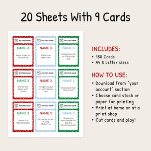 Christmas 5 Second Game | Printable Christmas Game | Name 3 Game ...