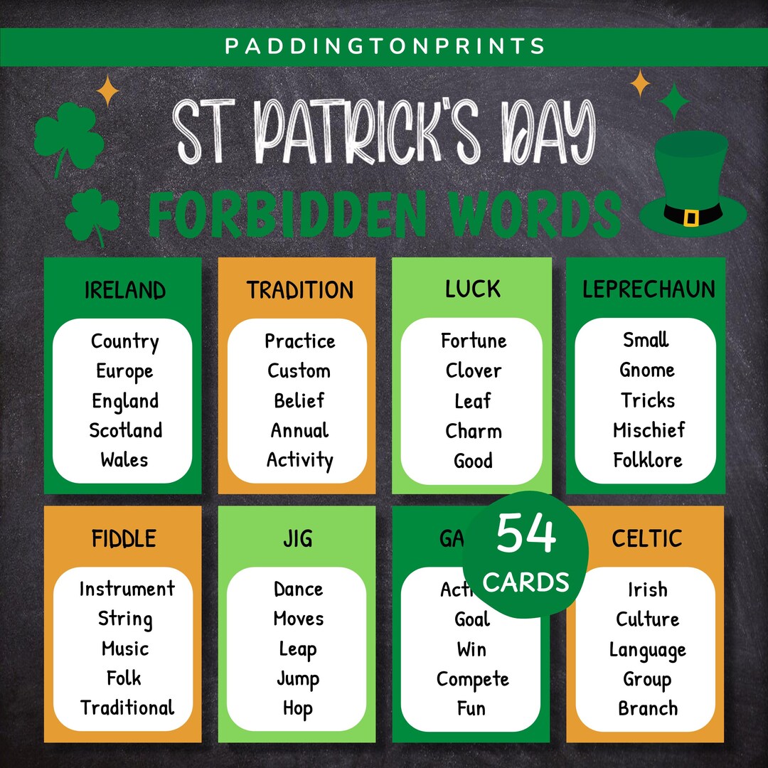 St Patrick's Day Word Game | Printable St Patricks Game | St Paddy's ...