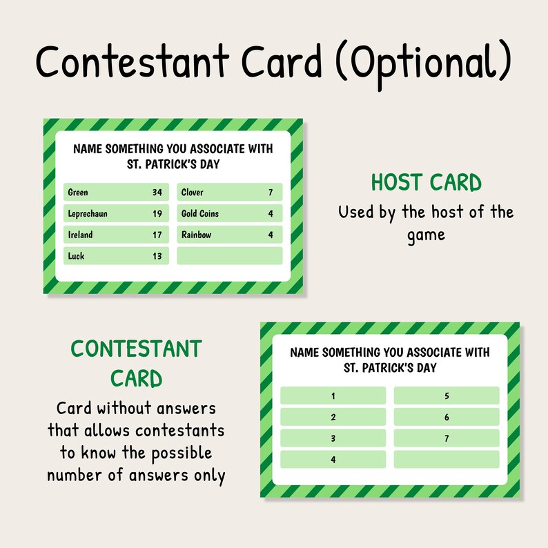 St Patrick's Day Friendly Feud Game | St Patrick's Trivia | Printable ...