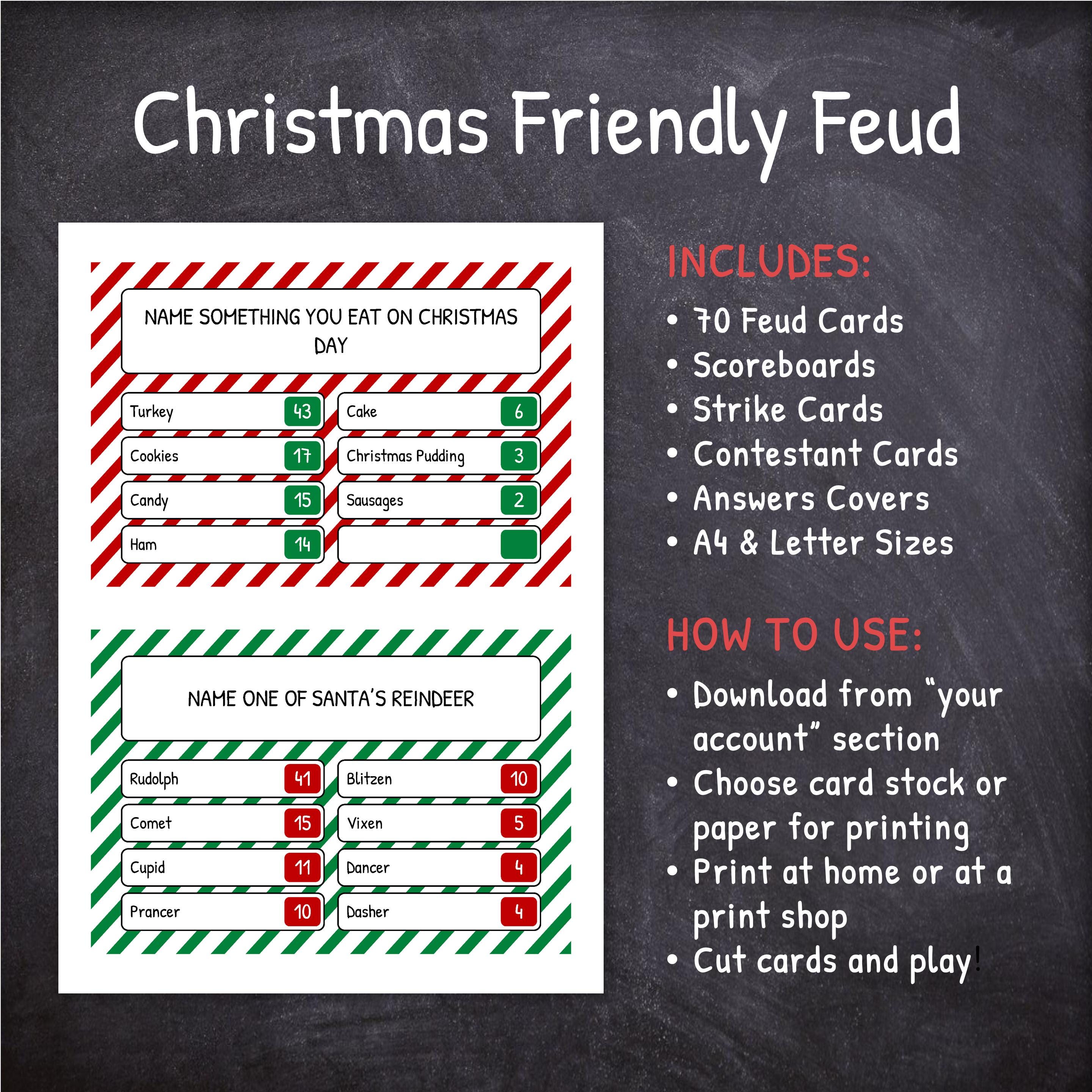 Christmas Trivia Game | Christmas Friendly Feud Game | Christmas Party ...