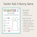 Easter Roll A Rabbit Game | Printable Easter Game | Easter Dice Game ...