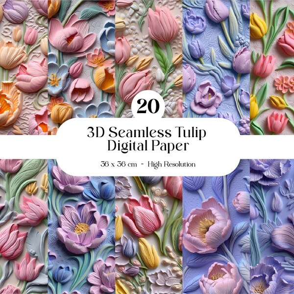 3d Tulip Pattern - Etsy