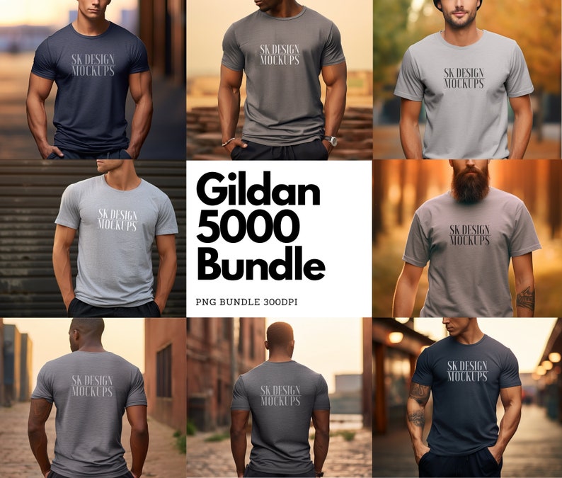 Gildan 5000 Mockup Ultimate Mockup Mega Bundle High-quality Mockups Bella Canvas Comfort Color ...