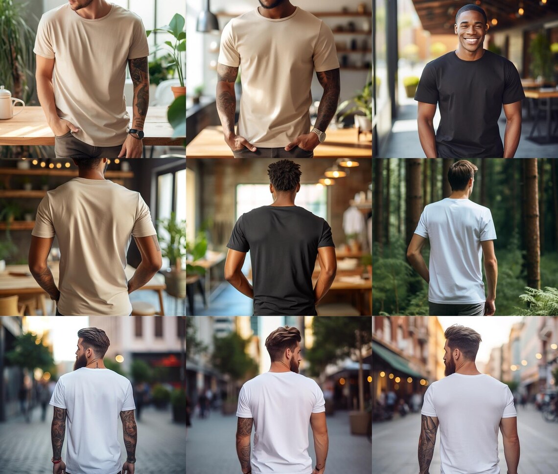 Mockup Bundle Gildan 5000 Mockup Tshirt Mockup Bundle Mens Mockup ...