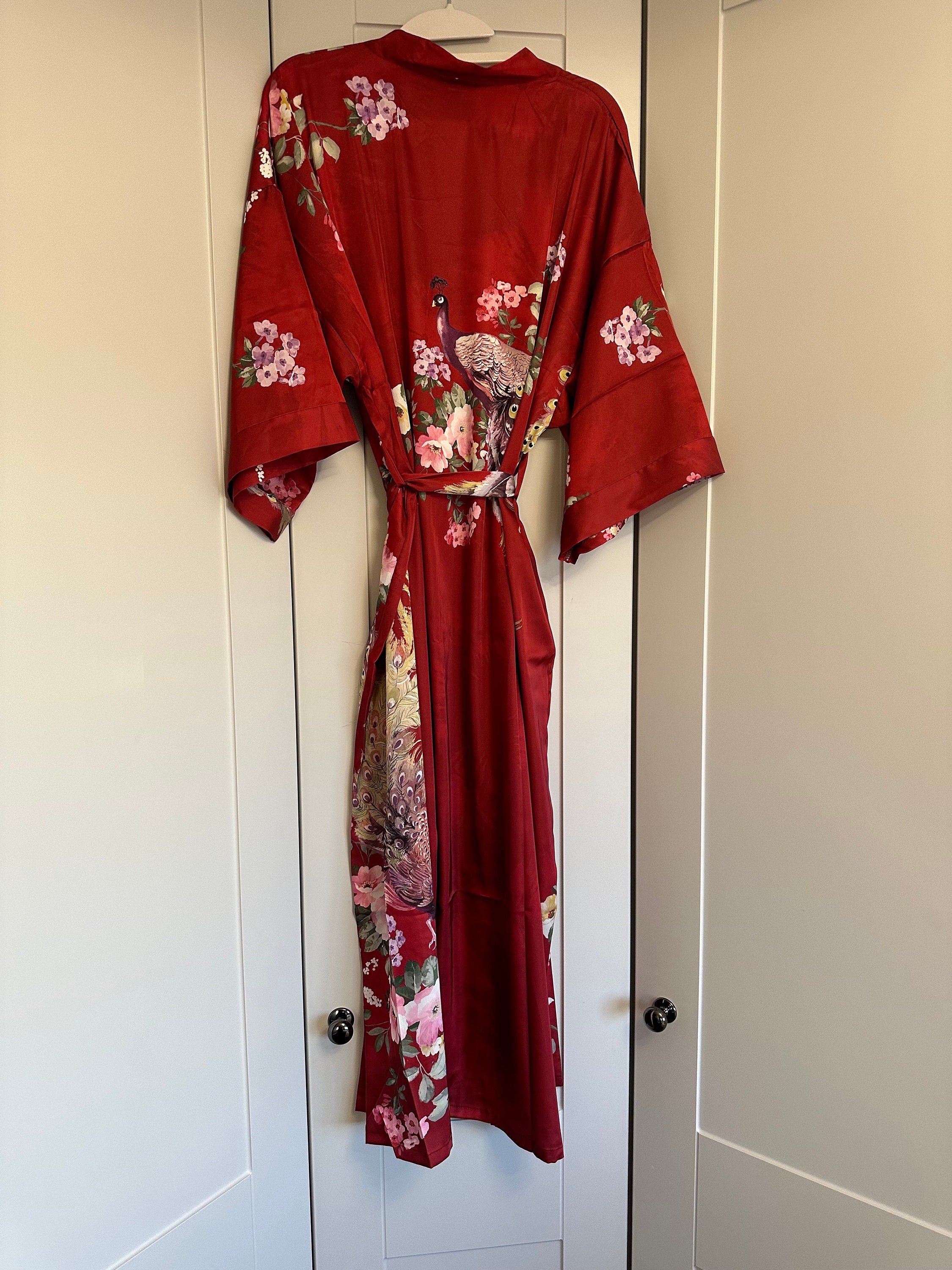 Japanese Kimono Dress /red Woman Pajama / Pyjamas / Pyjama and Robe Set ...