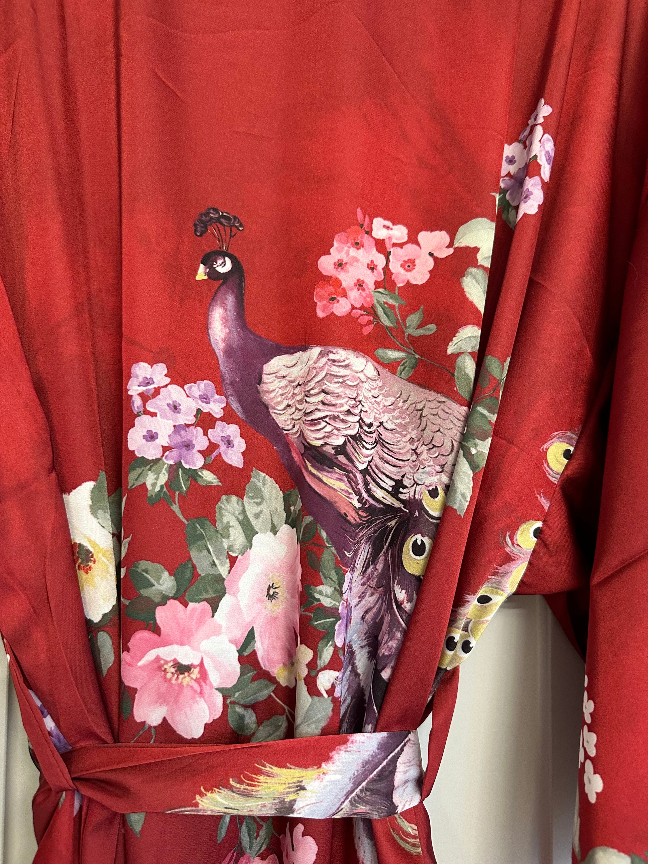 Japanese Kimono Dress /red Woman Pajama / Pyjamas / Pyjama and Robe Set ...