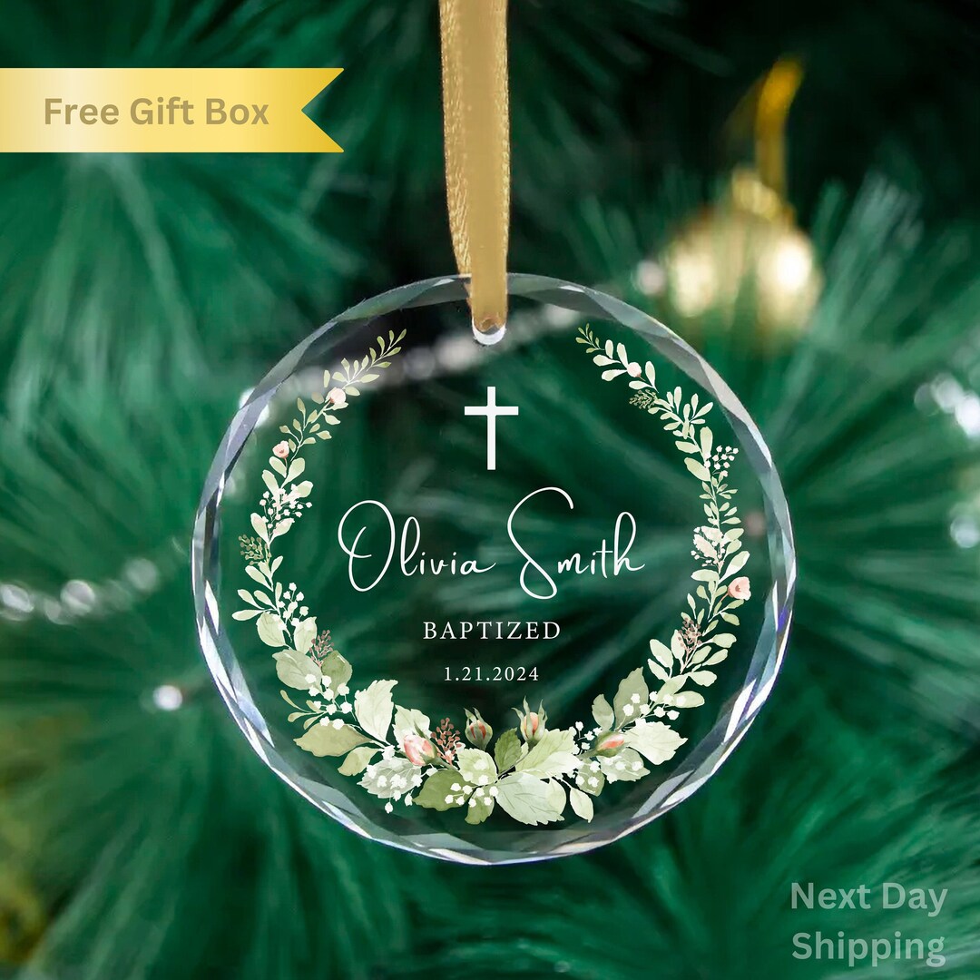 Custom Baptism Ornament Gift, Personalized Baptized Gift, Christening ...