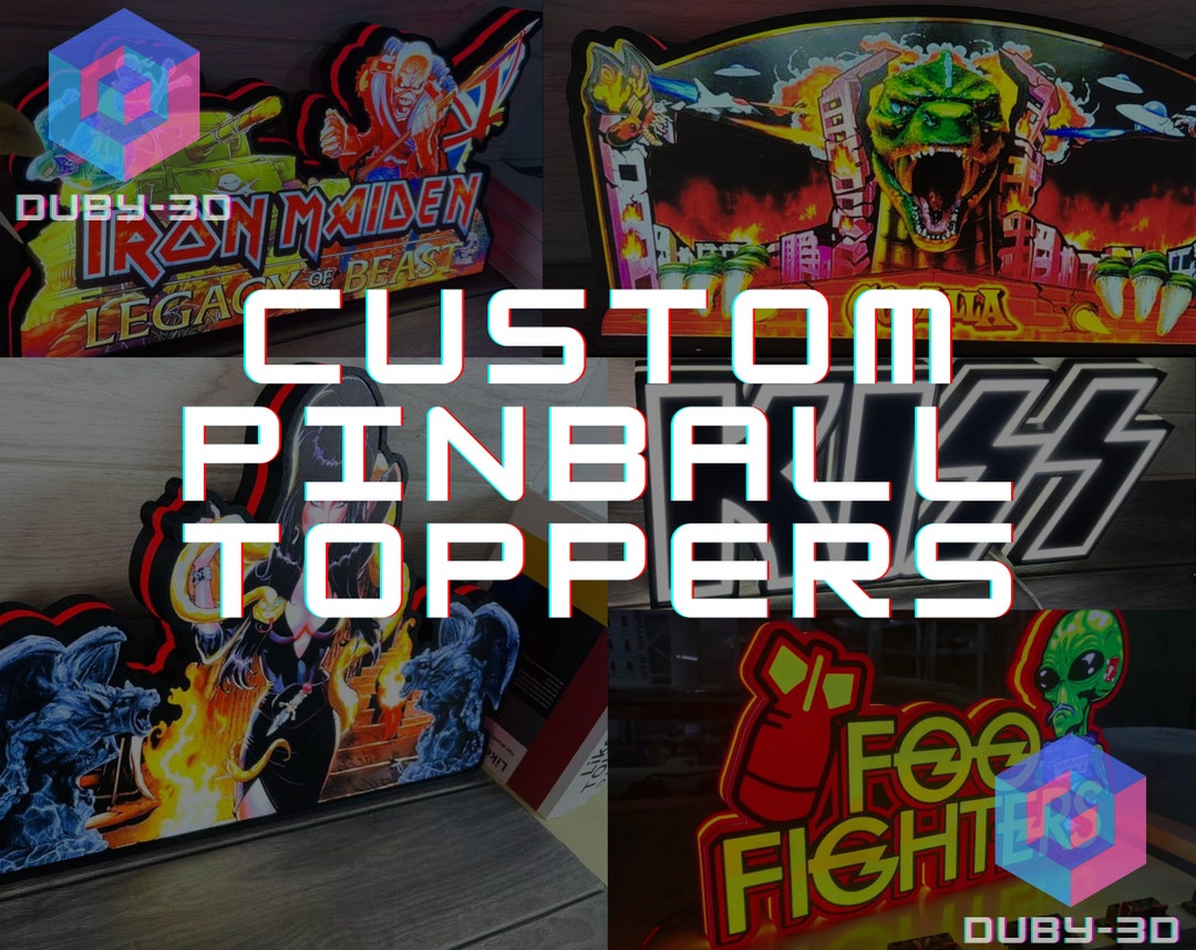 Custom Made Pinball Topper 3D LED Light Box 3D Pinball - Etsy