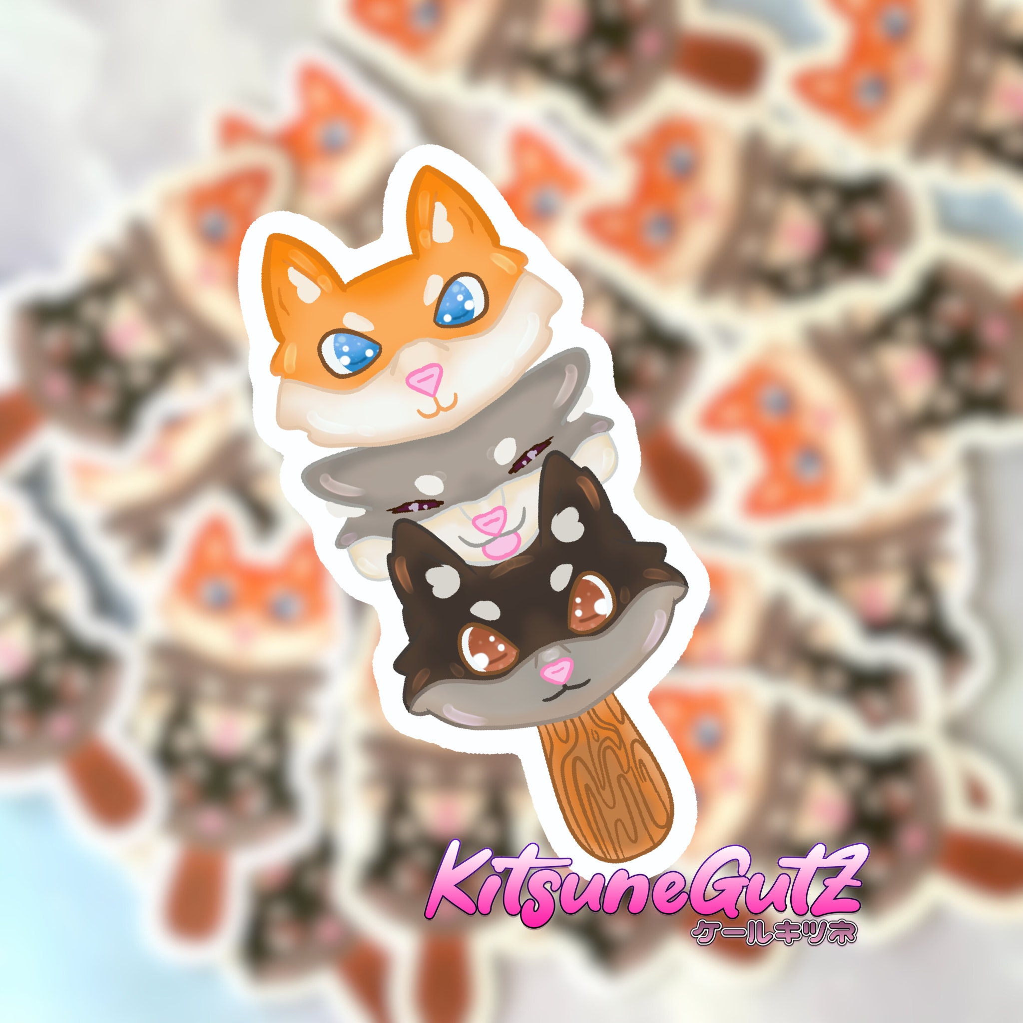 Doggo Dango Kawaii Sticker 3 Waterproof Vinyl Sticker - Etsy