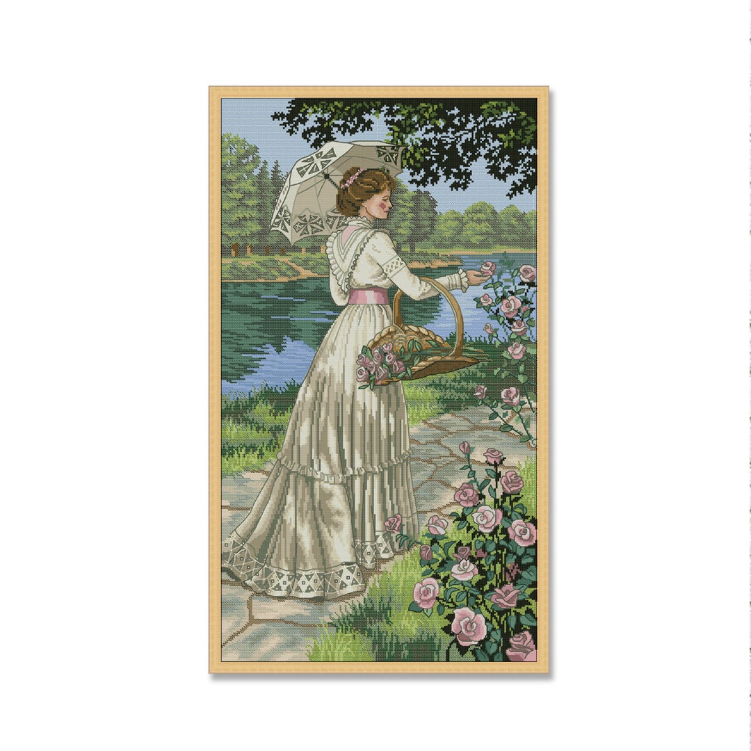 Summer Stroll, Cross Stitch Pattern, Digital Pattern PDF, Modern Decor ...