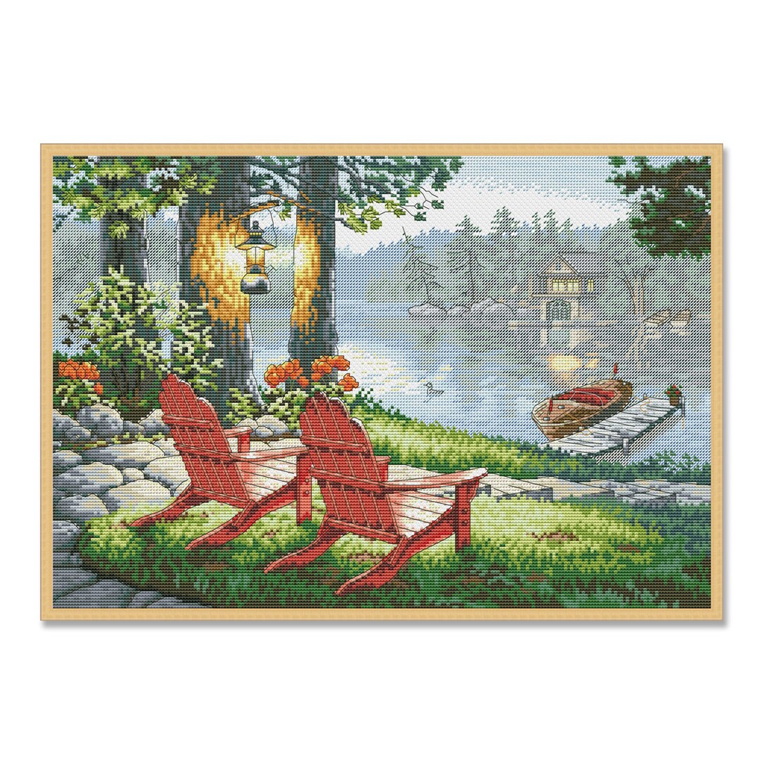 Twilight's Calm, Counted Cross Stitch Pattern, Peaceful Afternoon ...