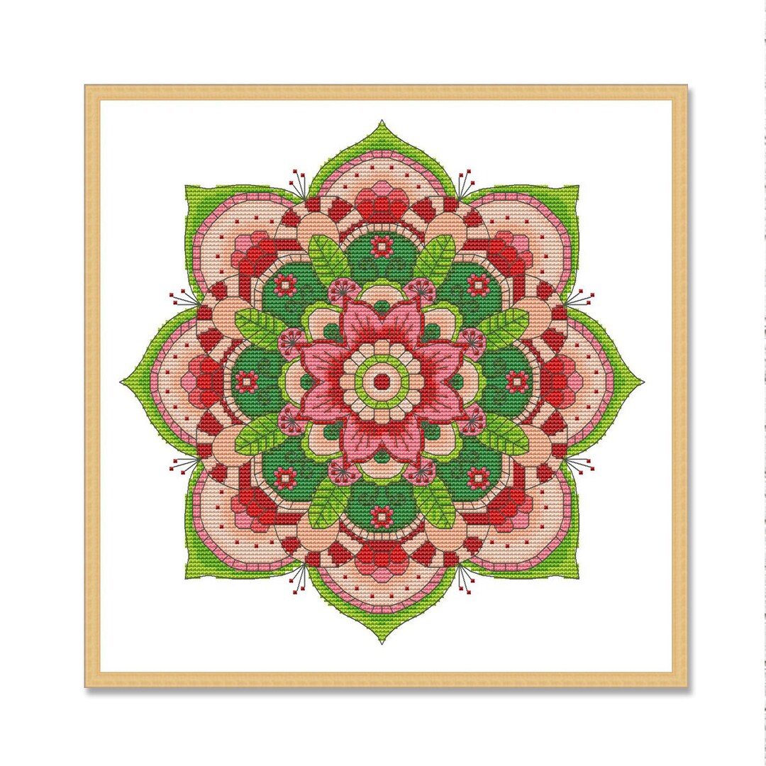 Mandala, Counted Cross Stitch Pattern, Digital Pattern, Modern Decor ...