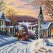 Wintry Eve, Counted Cross Stitch Pattern, Winter Landscape, Snow ...