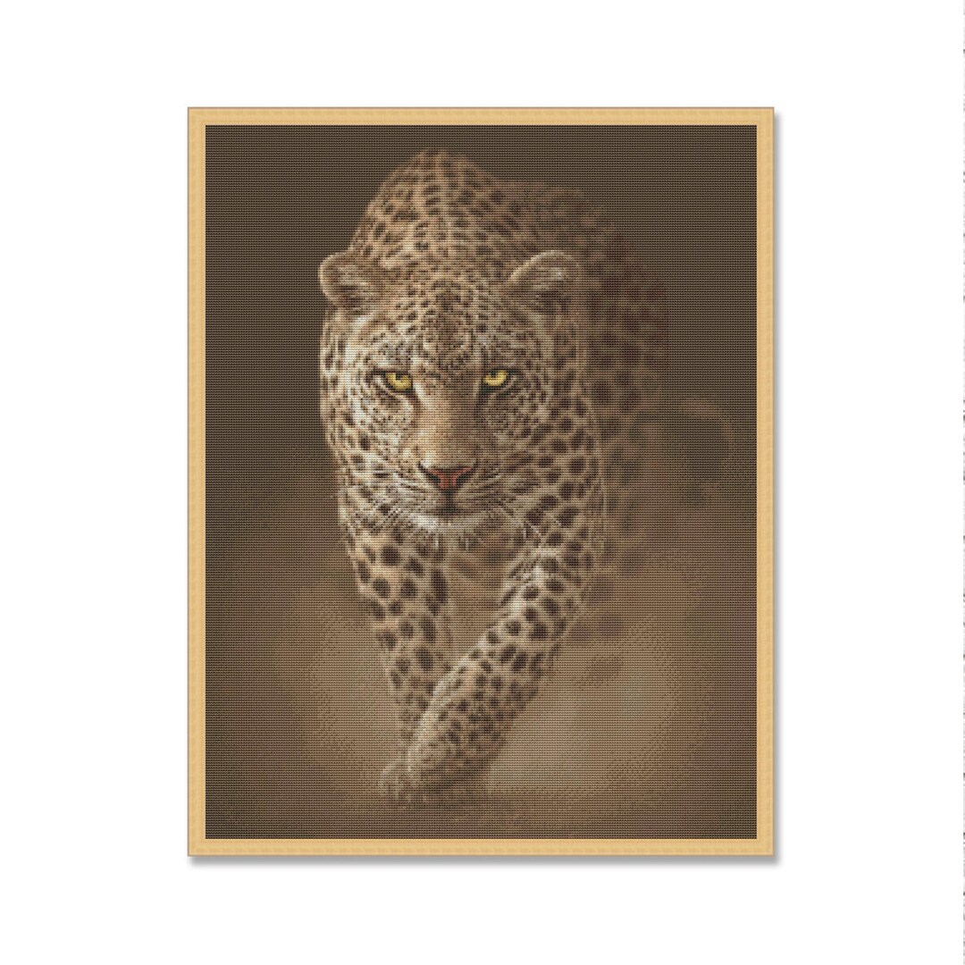 Leopard, Counted Cross Stitch Pattern, Wildcat, Wild Animals, Summer ...