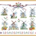 Dutch Windmills, Counted Cross Stitch Pattern, Sampler Old Mill ...