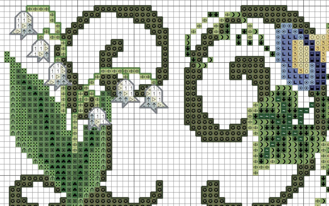 Garden Alphabet, Garden ABC, Counted Cross Stitch Pattern, Floral ...