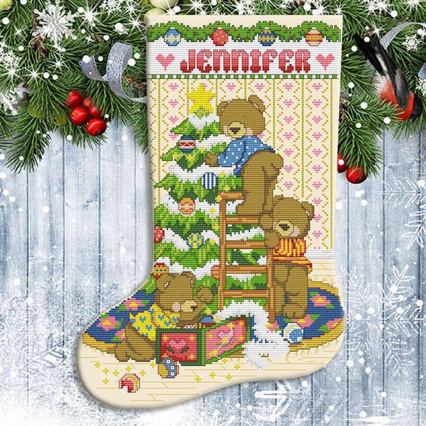 Cross Stitch Stocking Pattern - Etsy