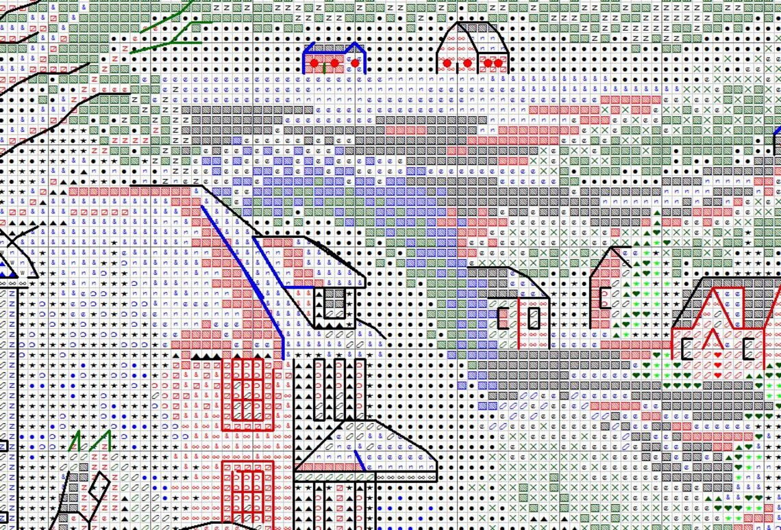 Wintry Eve, Counted Cross Stitch Pattern, Winter Landscape, Snow ...