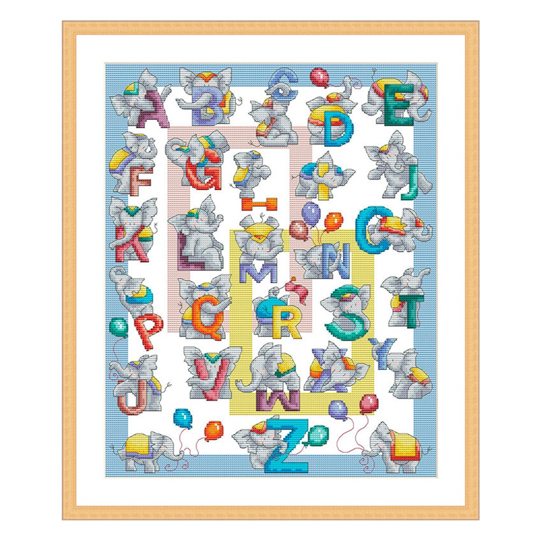 Elephant ABC, Counted Cross Stitch Pattern, Alphabet, Letters ...