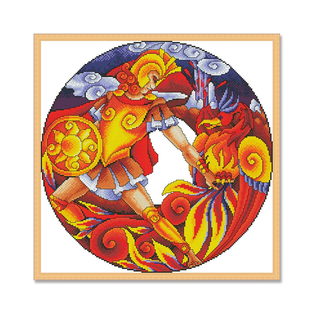 Element Fire, Counted Cross Stitch Pattern, Digital PDF, Modern Decor ...