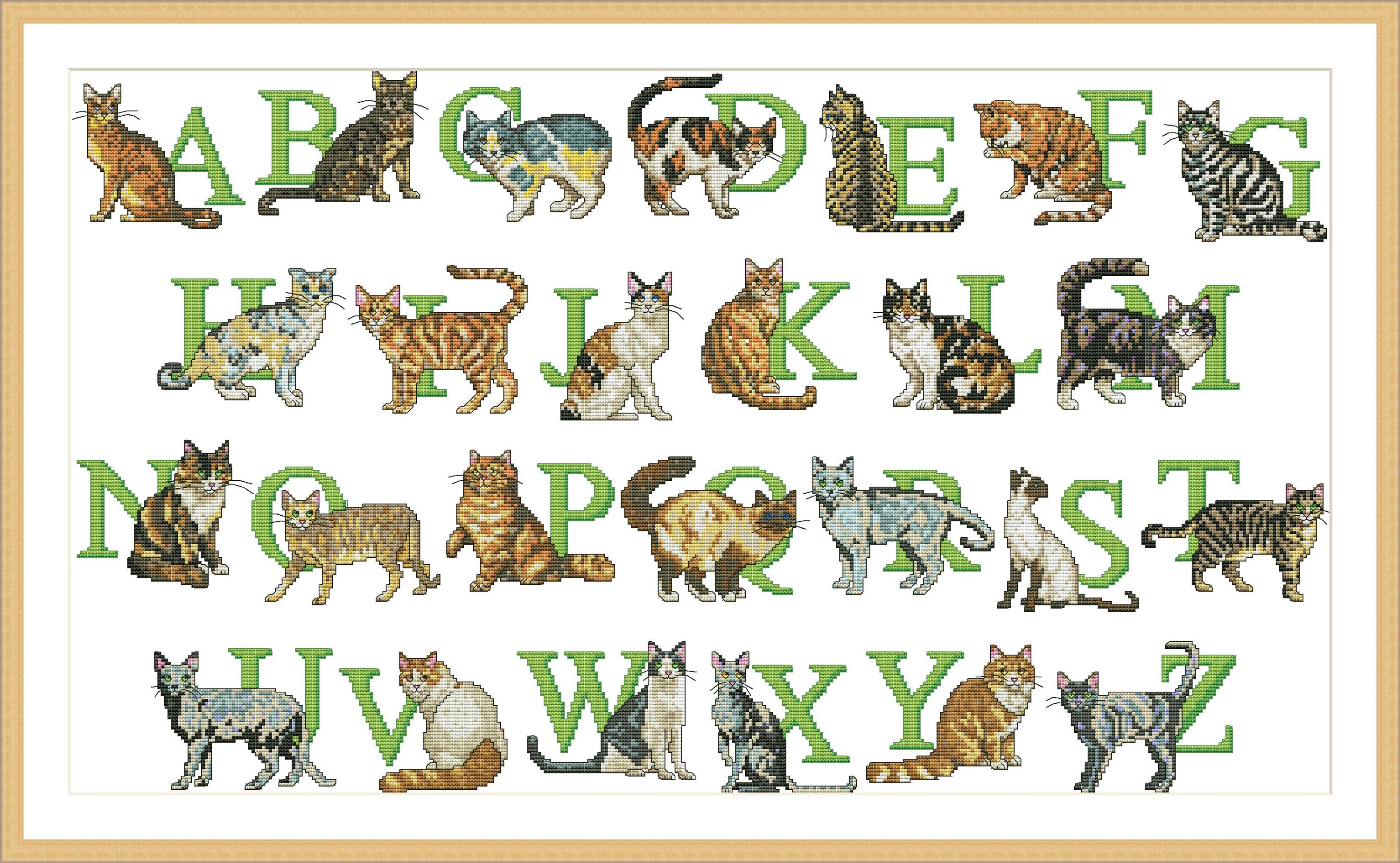 Cats Alphabet, Counted Cross Stitch Pattern PDF, Alphabet, Letters ...