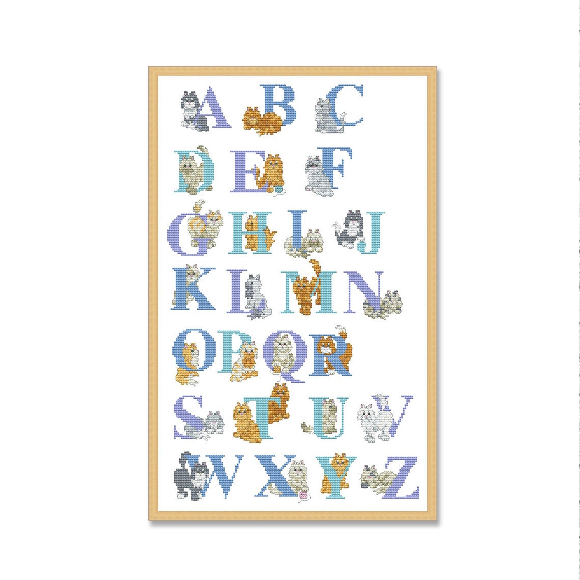 Cats ABC, Counted Cross Stitch Pattern PDF, Alphabet, Letters ...