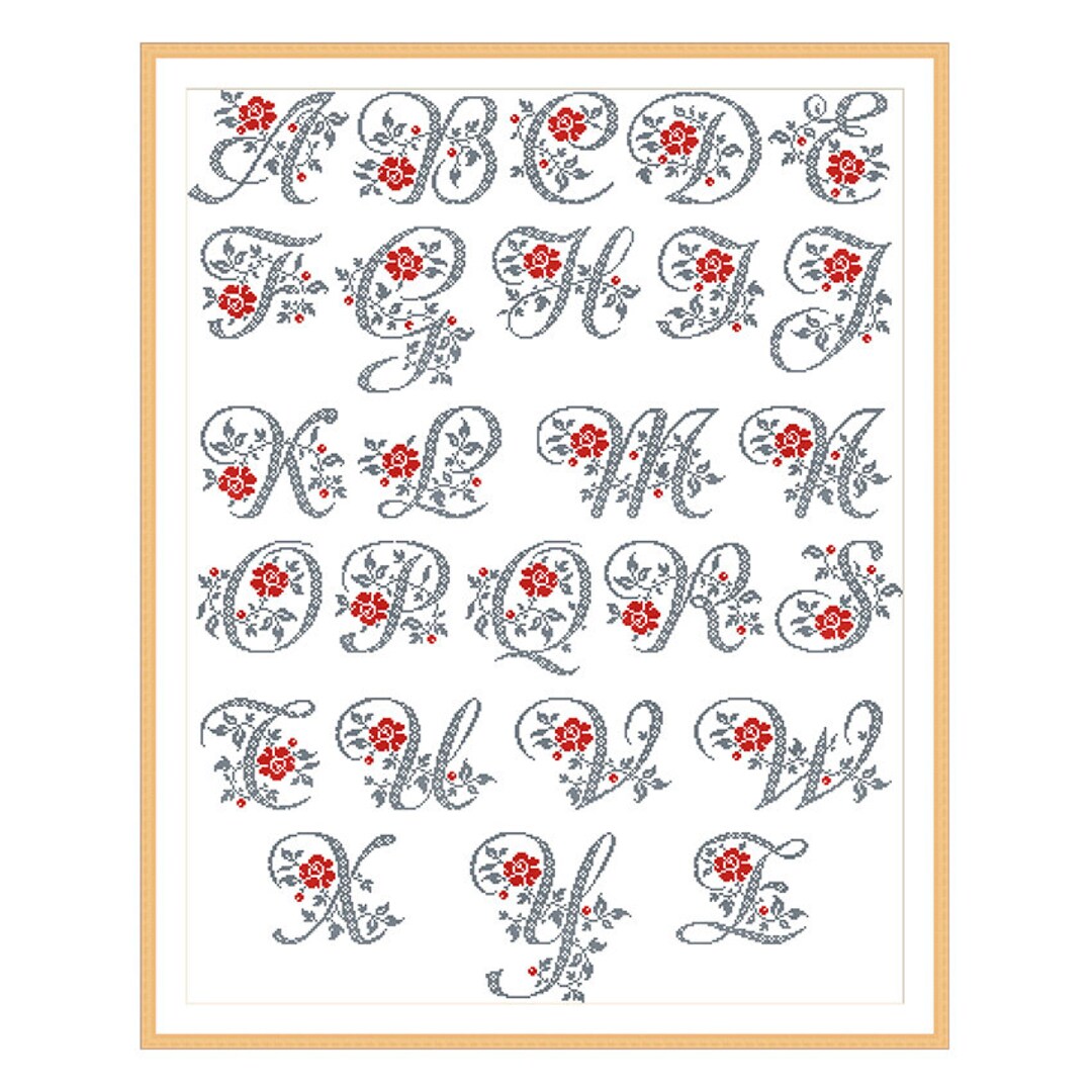 Lace Alphabet, Vintage Alphabet, Counted Cross Stitch Pattern, Letters ...