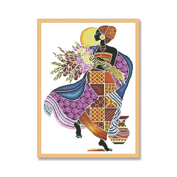 African Cross Stitch Pattern - Etsy