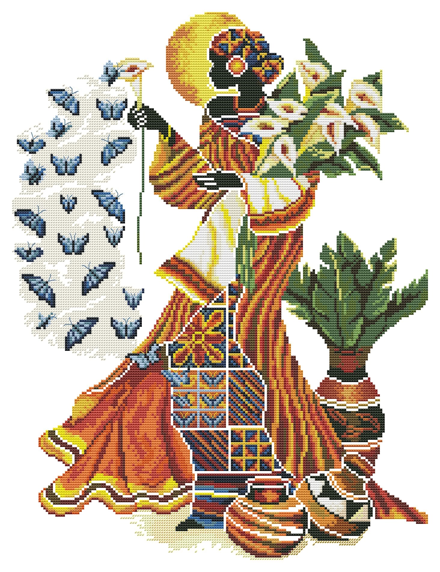 African Woman 2, Cross Stitch Pattern, Digital Pattern PDF, African ...