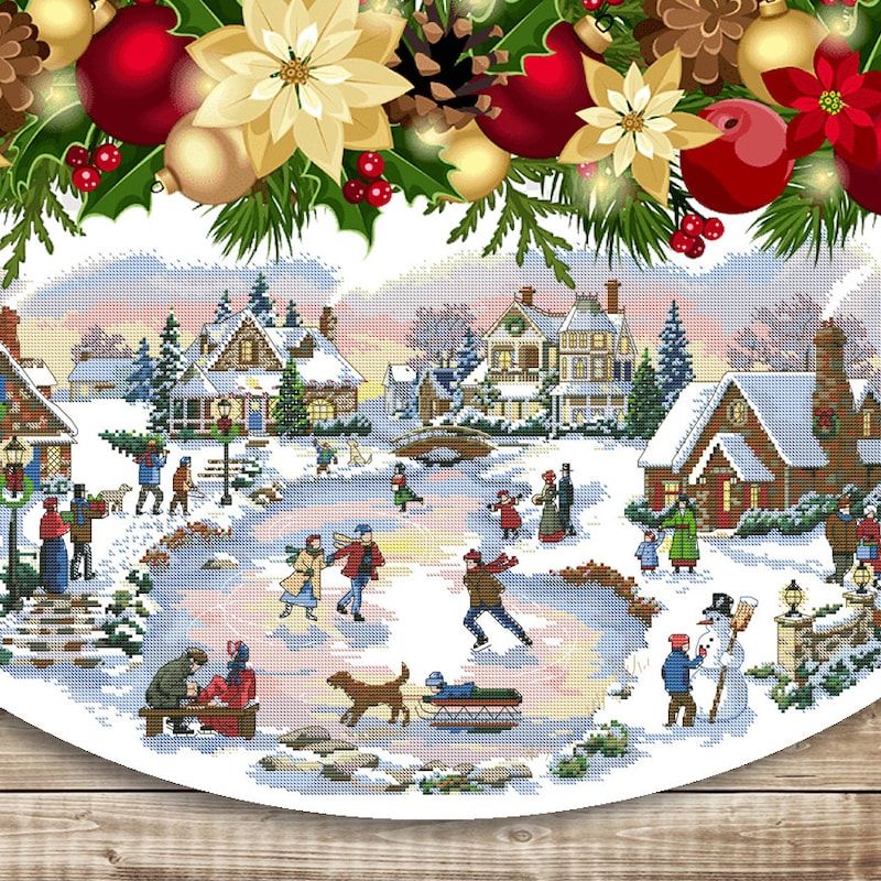 Tree Skirts With Villages - Etsy