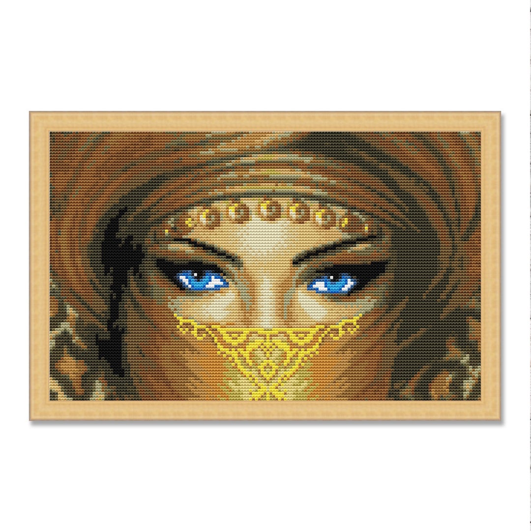 Female Eyes #1, Cross Stitch Pattern, Digital Pattern PDF, Beautiful ...