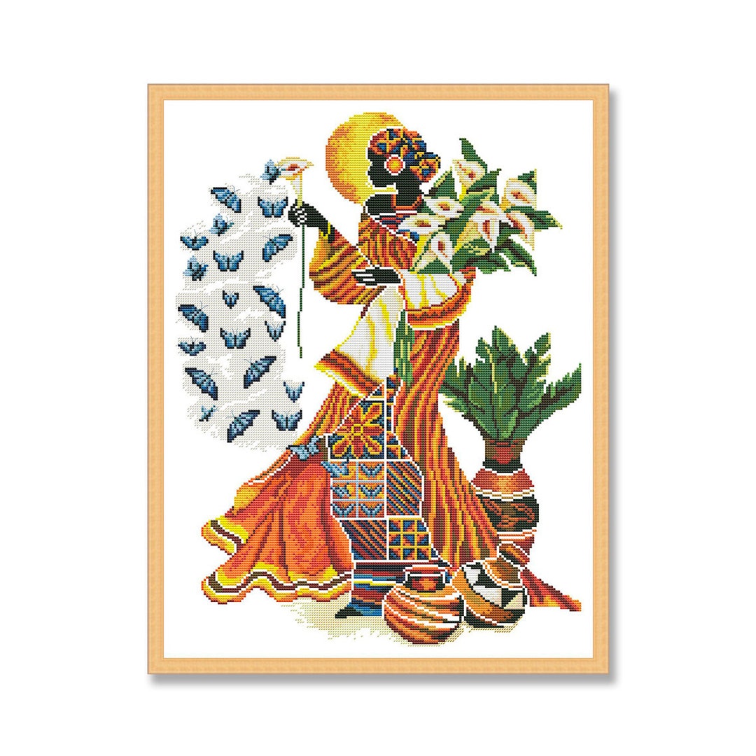 African Woman 2, Cross Stitch Pattern, Digital Pattern PDF, African ...