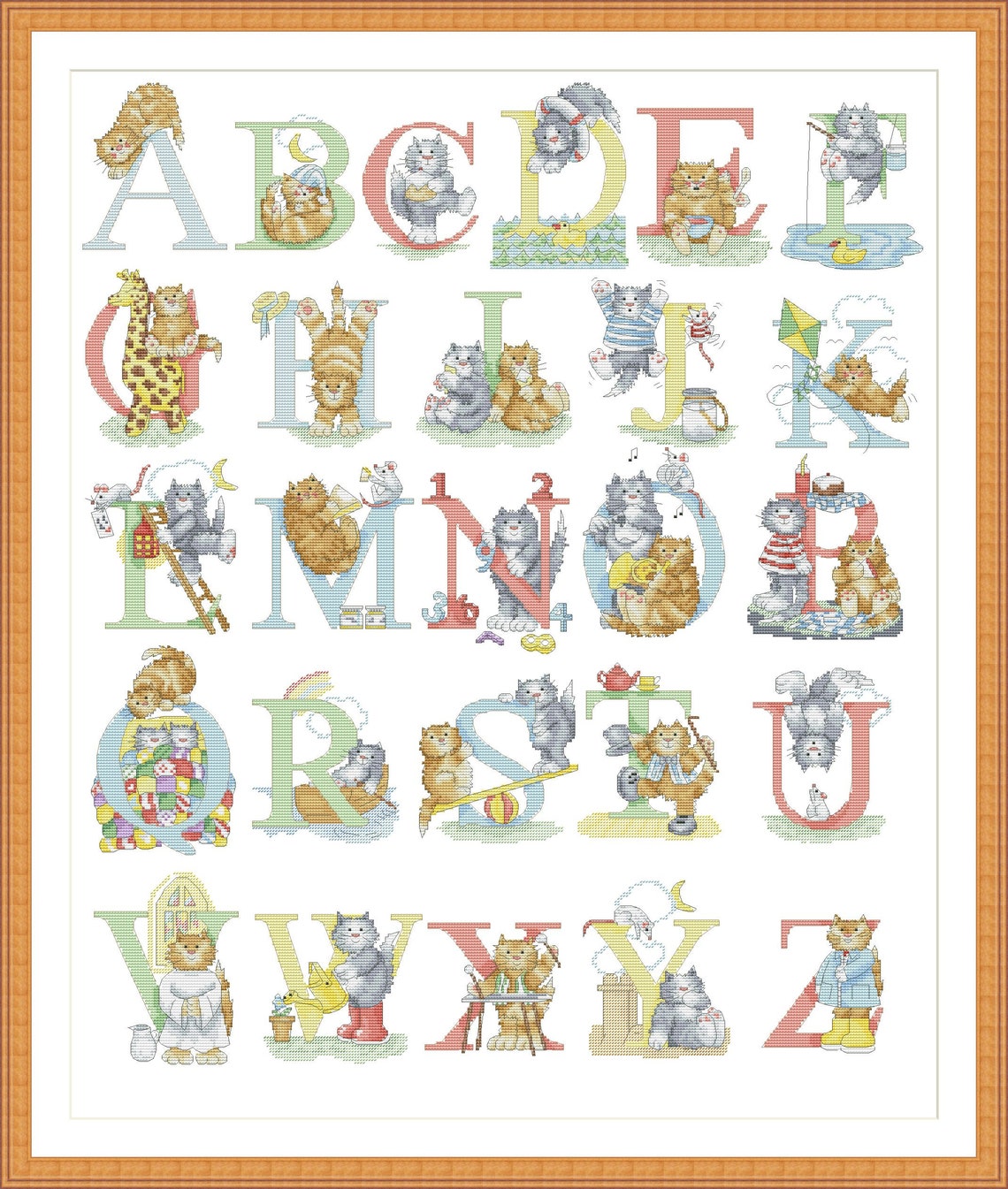 Cats Alphabet, Counted Cross Stitch Pattern PDF, Alphabet, Letters ...